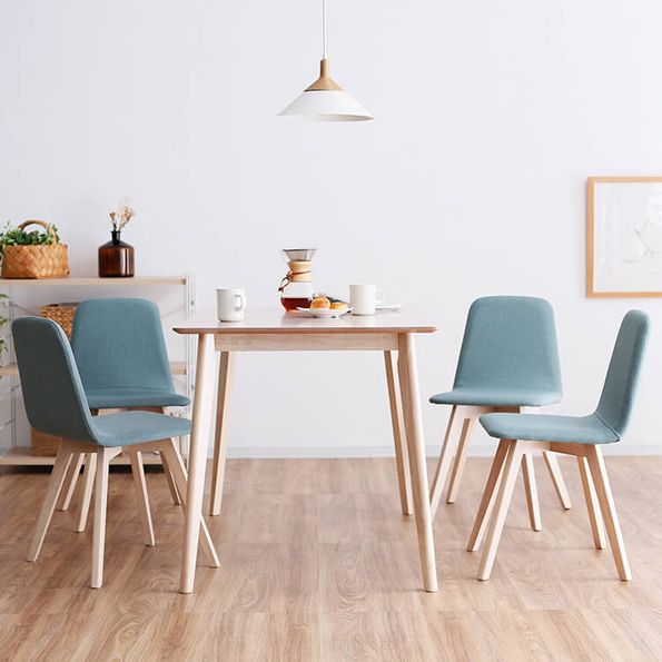 北欧風4人掛けダイニングテーブルセット ファブリックチェア（グレー/ターコイズ/グリーン）[幅120] | 【公式】LOWYA(ロウヤ) 家具･インテリアのオンライン通販
