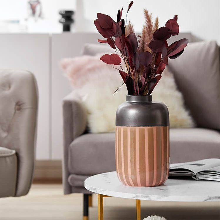 KARE モッカ ストライプ フラワーベース 花瓶 | 【公式】LOWYA(ロウヤ) 家具･インテリアのオンライン通販