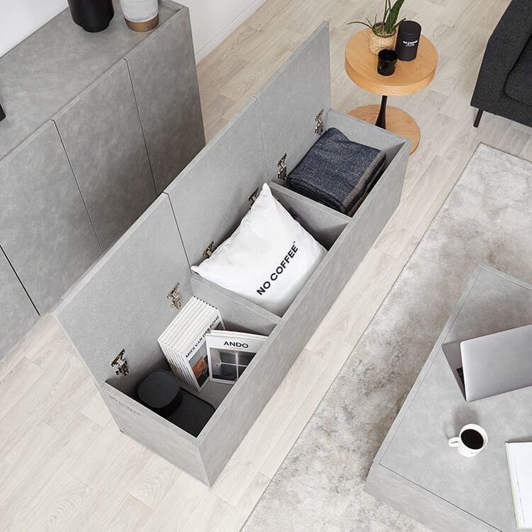 NO COFFEE ベンチ（幅150cm）収納付きでコンクリート柄のシンプルデザイン | 【公式】LOWYA(ロウヤ) 家具･インテリアのオンライン通販