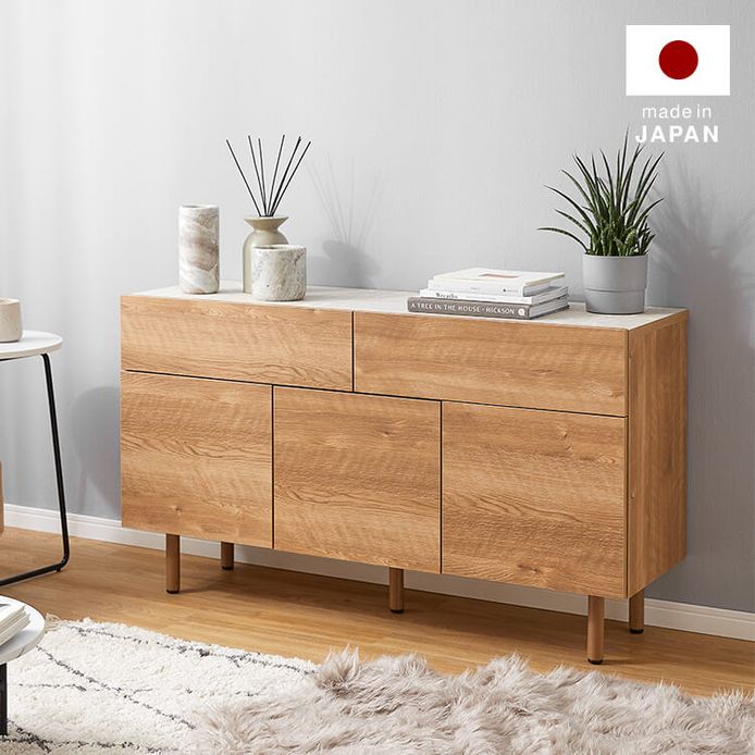 [幅120]サイドボード リビング収納 キャビネット 収納棚 棚 リビングボード ナチュラル 国産 テレビ台 コード穴2 | 【公式】LOWYA(ロウヤ) 家具･インテリアのオンライン通販