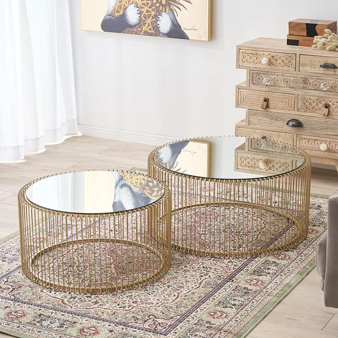 ワイヤーブラス 2set コーヒーテーブル 丸テーブル KARE | 【公式】LOWYA(ロウヤ) 家具･インテリアのオンライン通販