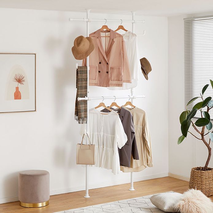 突っ張りポールハンガー ハンガーラック フック付き [幅100-170] | 【公式】LOWYA(ロウヤ) 家具･インテリアのオンライン通販