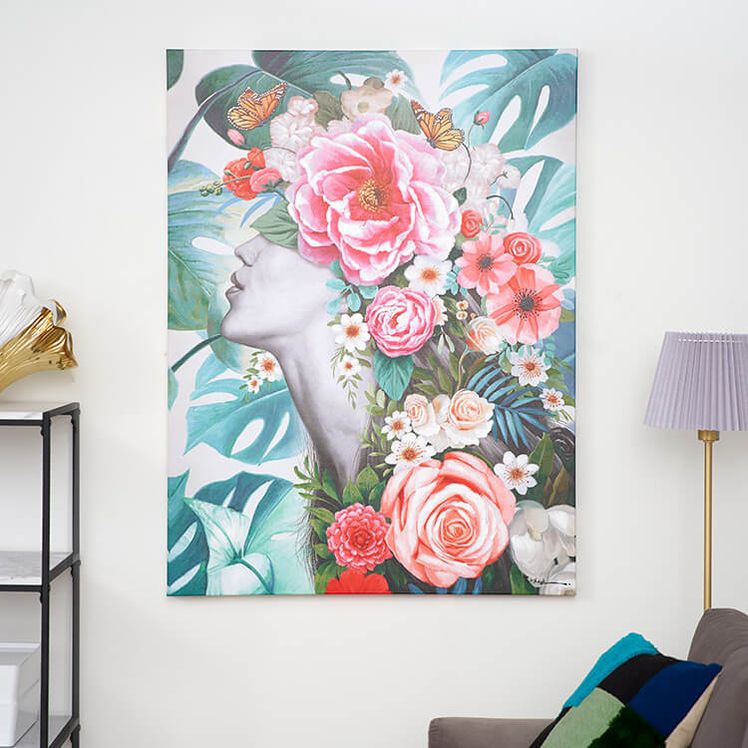 フラワーレディ タッチドピクチャー アートパネル KARE | 【公式】LOWYA(ロウヤ) 家具･インテリアのオンライン通販