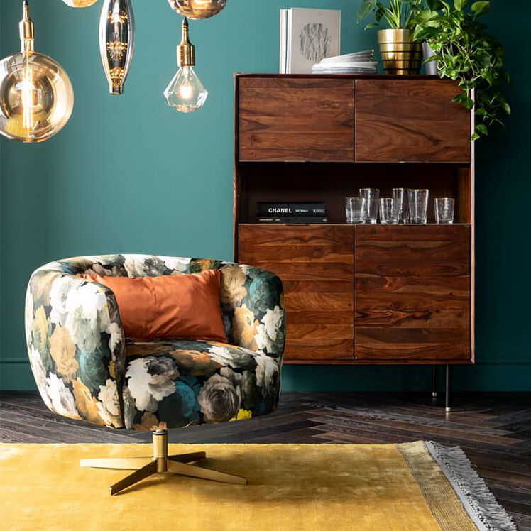 スウィベル ピオニーイエロー チェア パーソナルチェア KARE | 【公式】LOWYA(ロウヤ) 家具･インテリアのオンライン通販