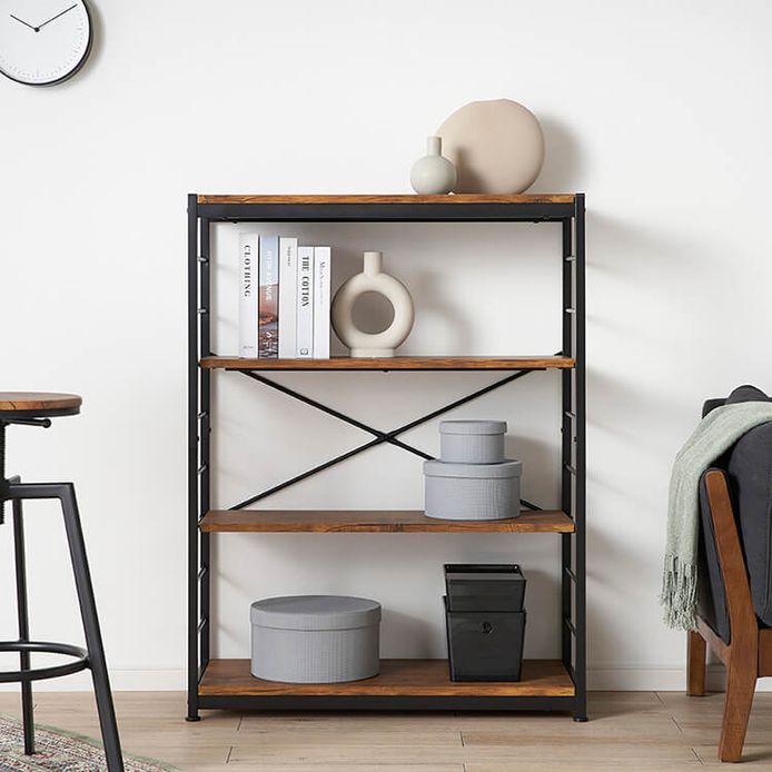 フリーラック [4段] スチール製ラック UTILITY | 【公式】LOWYA(ロウヤ) 家具･インテリアのオンライン通販