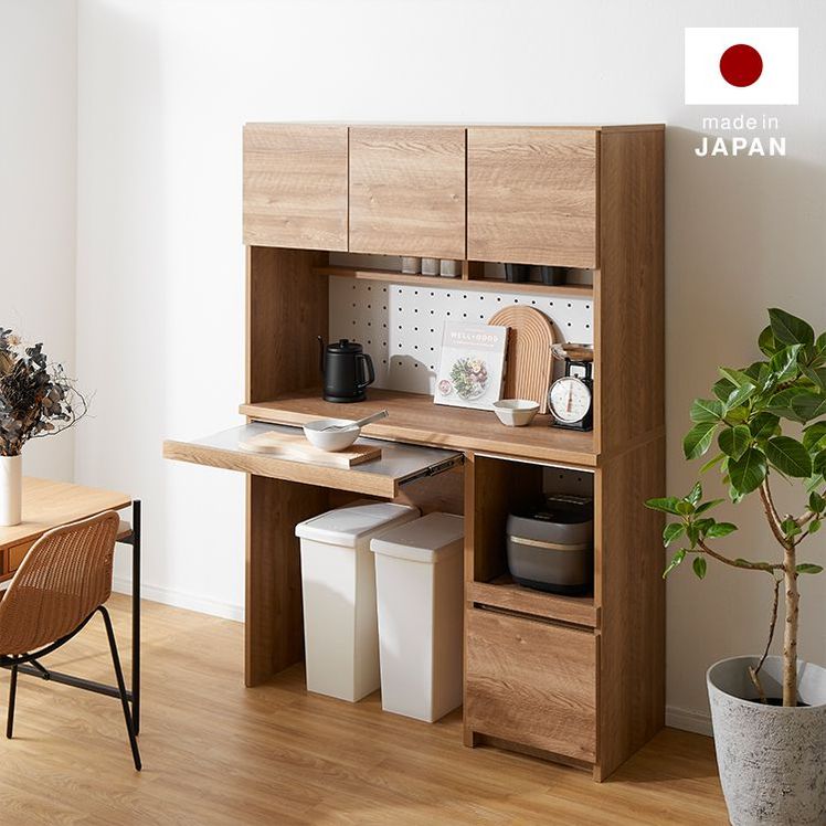 【完成品】ゴミ箱収納付き食器棚 [幅120] | 【公式】LOWYA(ロウヤ) 家具･インテリアのオンライン通販