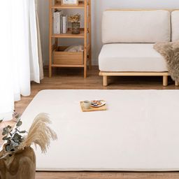 メレンゲタッチの洗えるコンパクトラグ[185x185] | 【公式】LOWYA(ロウヤ) 家具･インテリアのオンライン通販